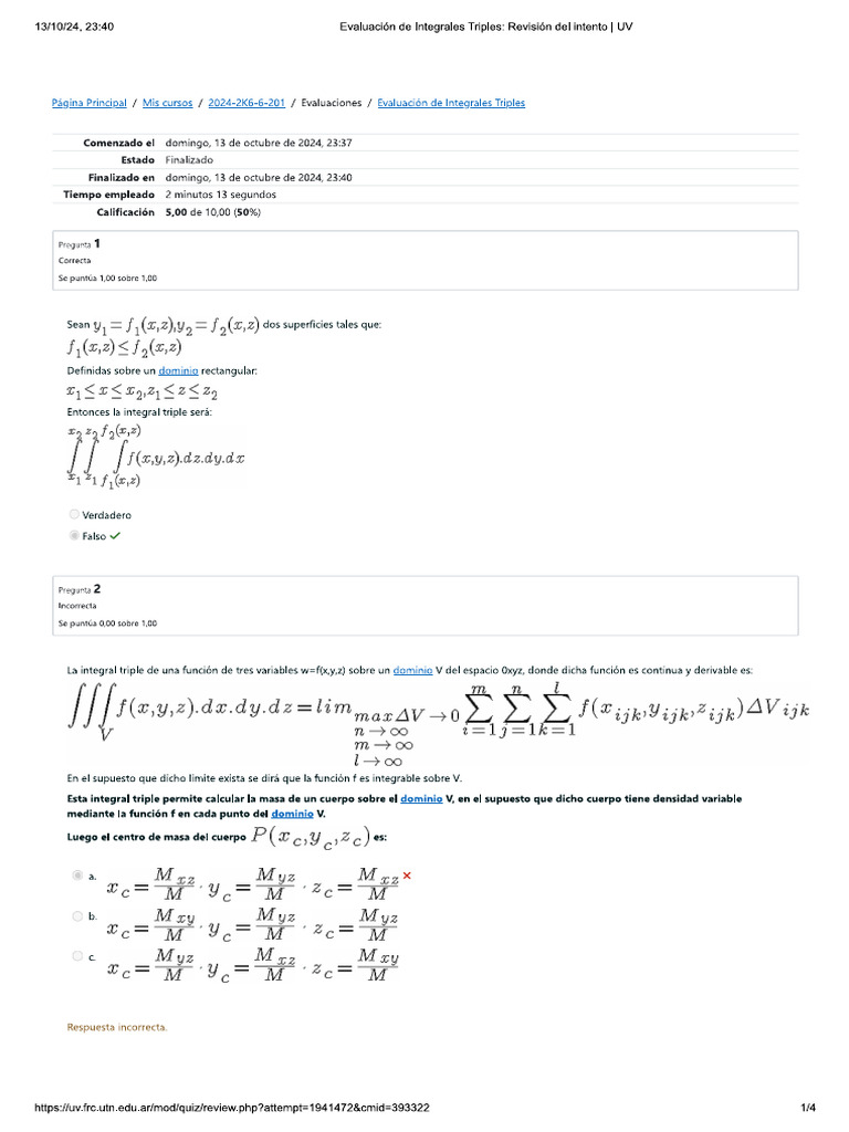 Integrales Triples | PDF