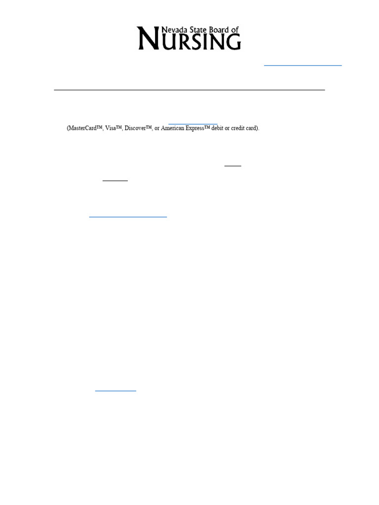 Nevada Nursing License Endorsement Guide | PDF | National Council ...