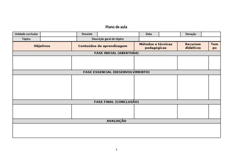 3 - Elda - Plano de Aula - Formato | PDF