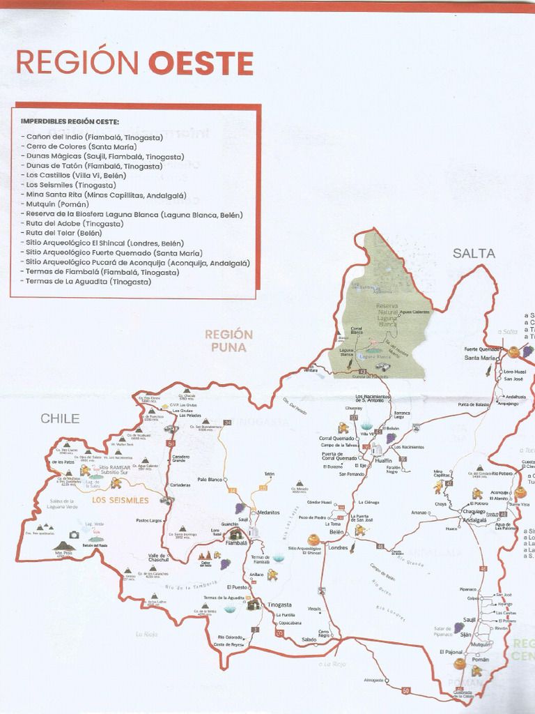 Mapa Región Oeste | PDF