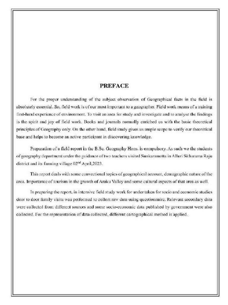Geography Field Report | PDF