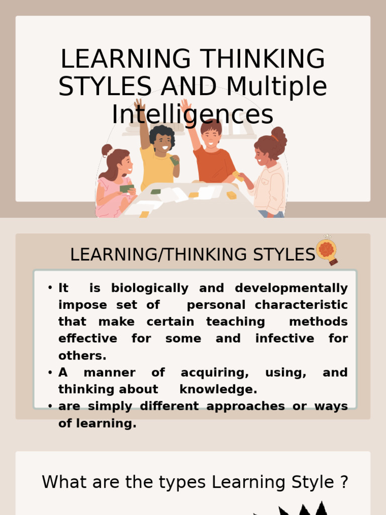 Learning Thinking Styles and Multiple Intelligences | PDF | Learning ...