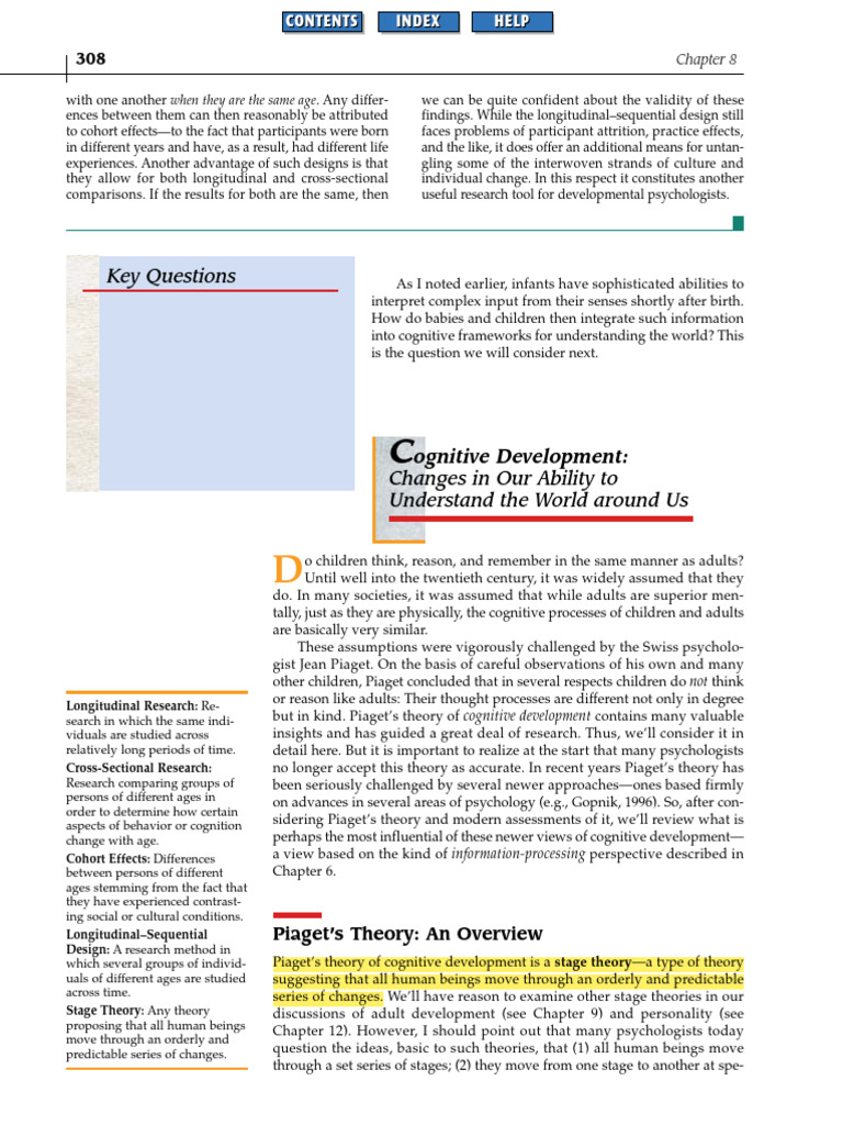 Understanding Piaget's Cognitive Stages | PDF | Cognitive Development ...