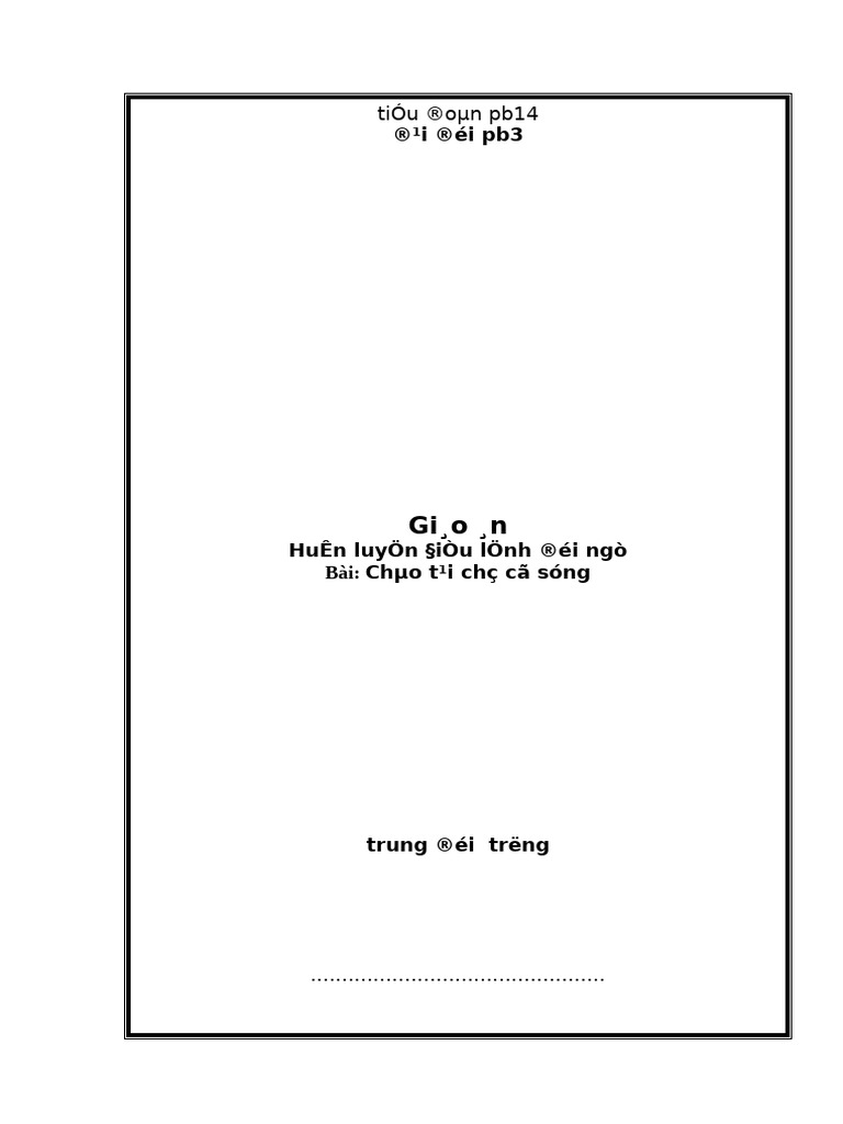 Chao Tai Cho Co Sung 2019 | PDF
