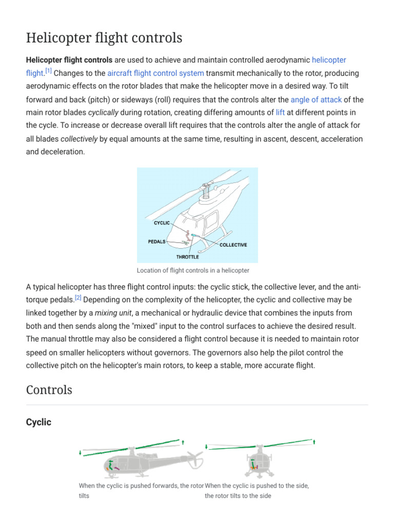 Helicopter Flight Controls - Wikipedia | PDF | Helicopter | Helicopter ...