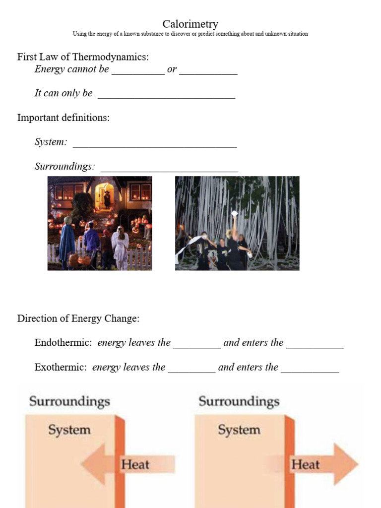 2526 1.6 Calorimetry Notes | PDF