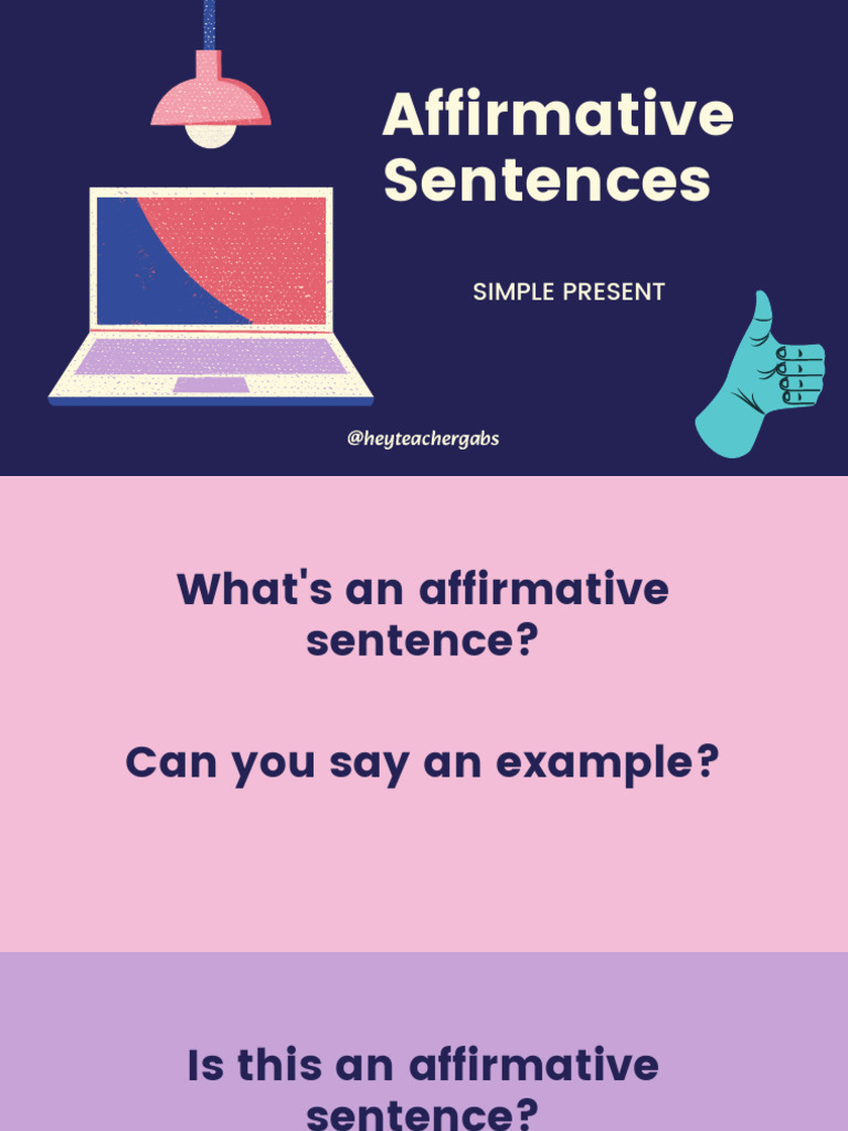 Affirmative Sentences - Simple Present | PDF