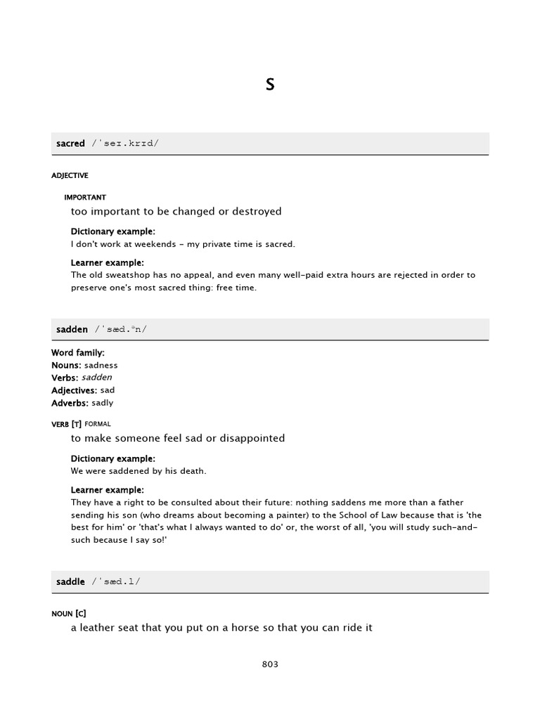 S Level C2 Word List | PDF | Adjective | Adverb