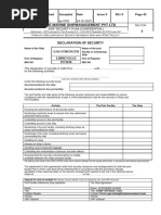 Declaration of Security in Shipping | PDF