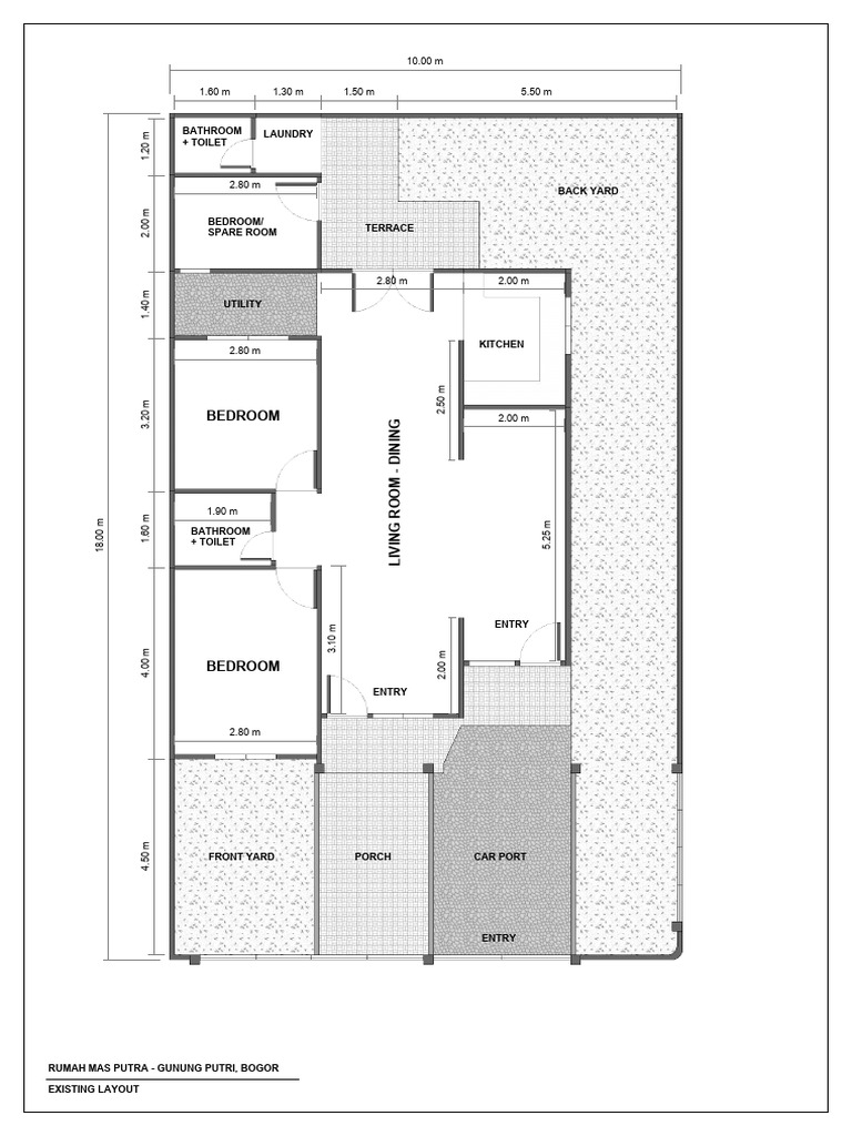 Rumah Mas Putra - Existing Layout | PDF | Home | Room