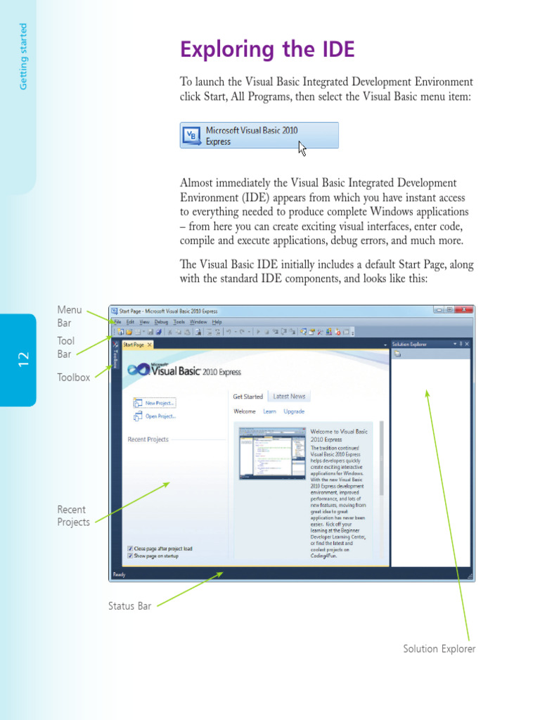 Exploring The Visual Basic Integrated Development Environment | PDF ...