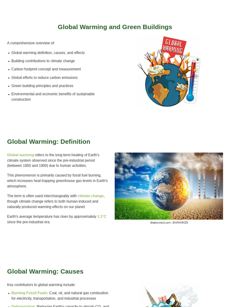 Green Buildings Combat Global Warming | PDF | Climate Change | Carbon ...