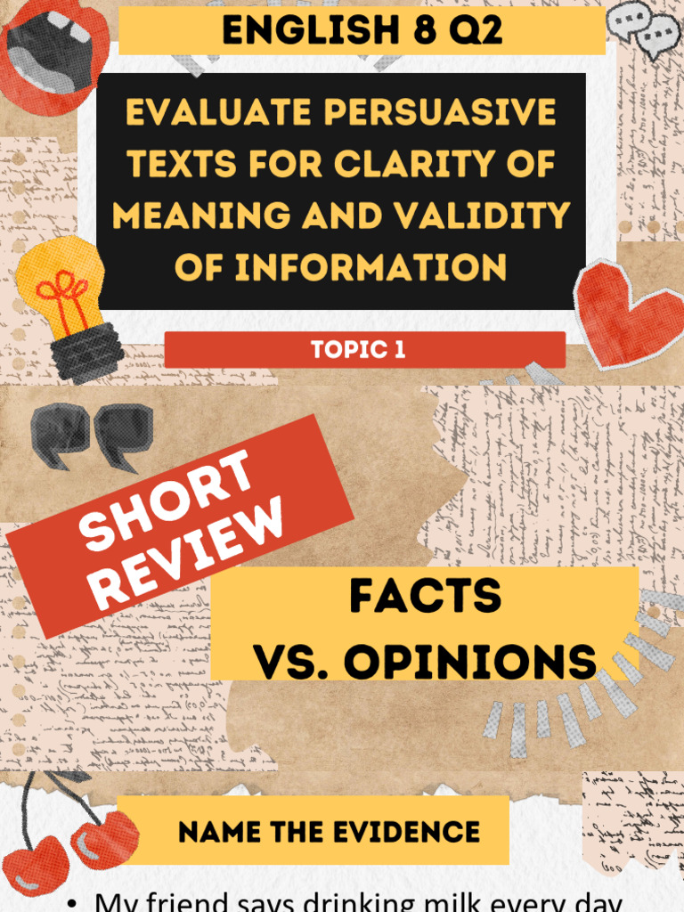 English 8 q2 Week 1 Lm2 1 | PDF | Argument | Evidence