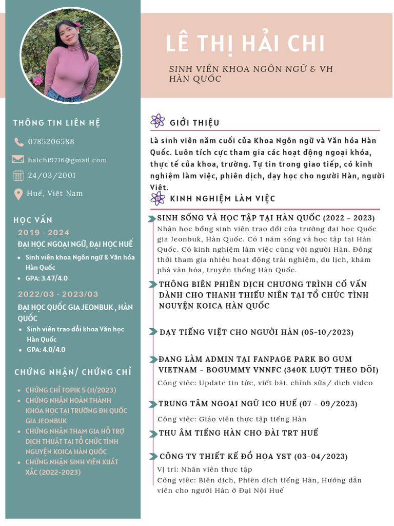 Blue Professional Modern CV Resume | PDF