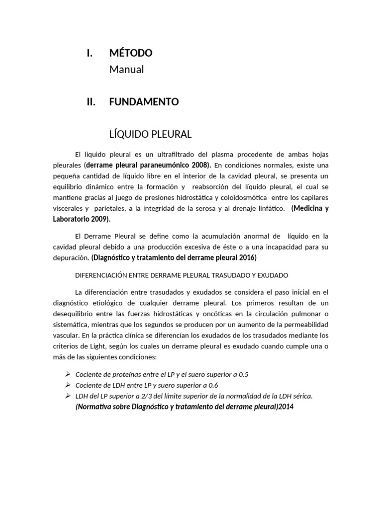 Líquido Pleural | PDF | Especialidades Medicas | Enfermedades y trastornos