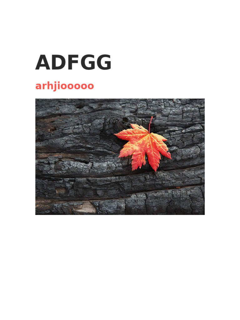 Adfgg: Arhjiooooo | PDF