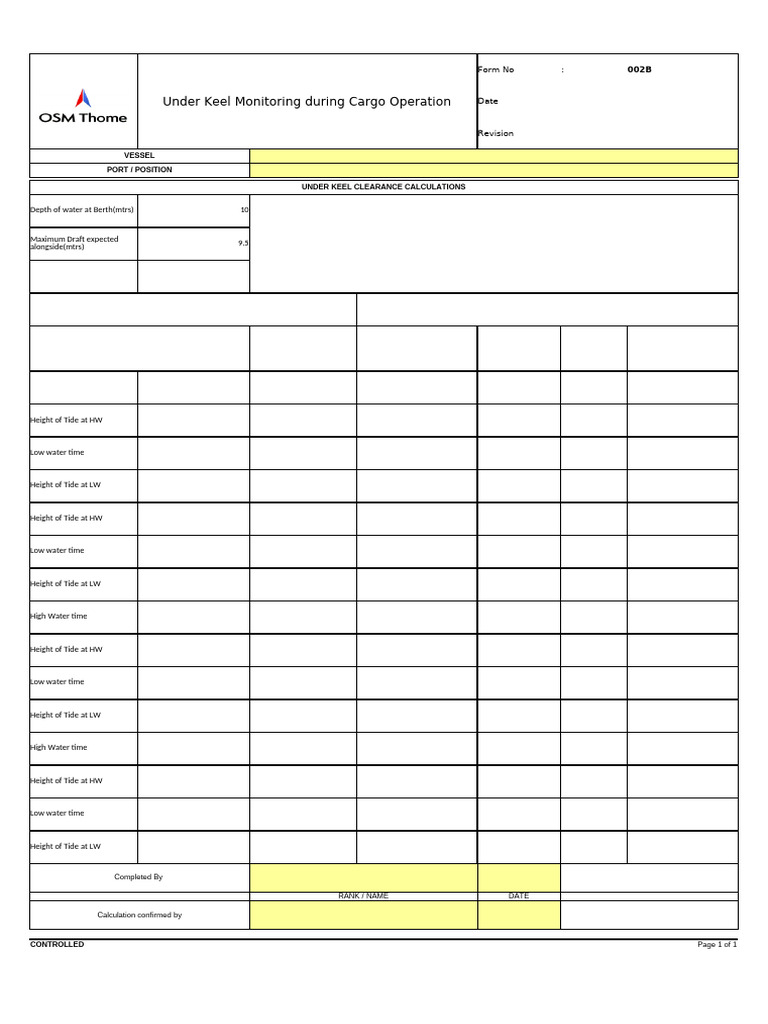 Under Keel Clearance Monitoring Guide | PDF | Tide | Shipbuilding