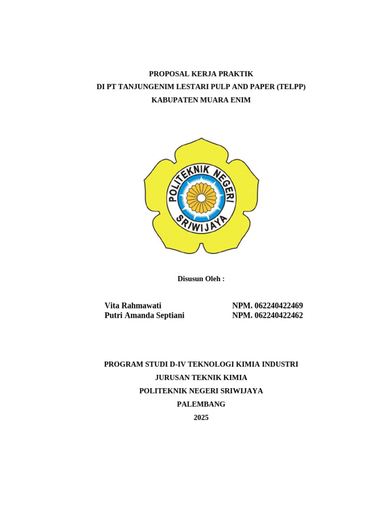 Proposal Kerja Praktik di TELPP 2025 | PDF