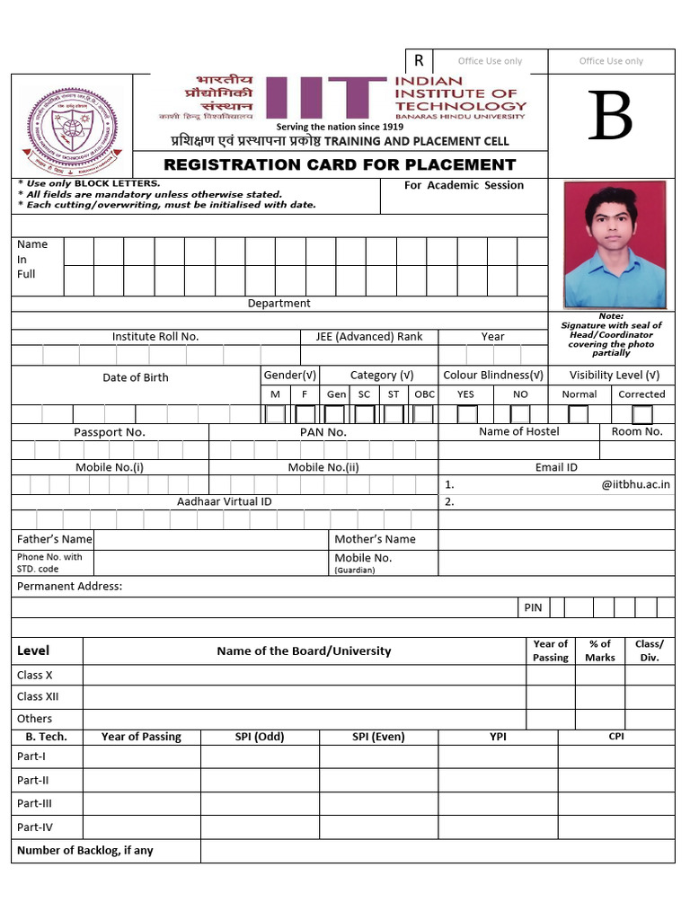 RegCard Btech Placement | PDF | Computing