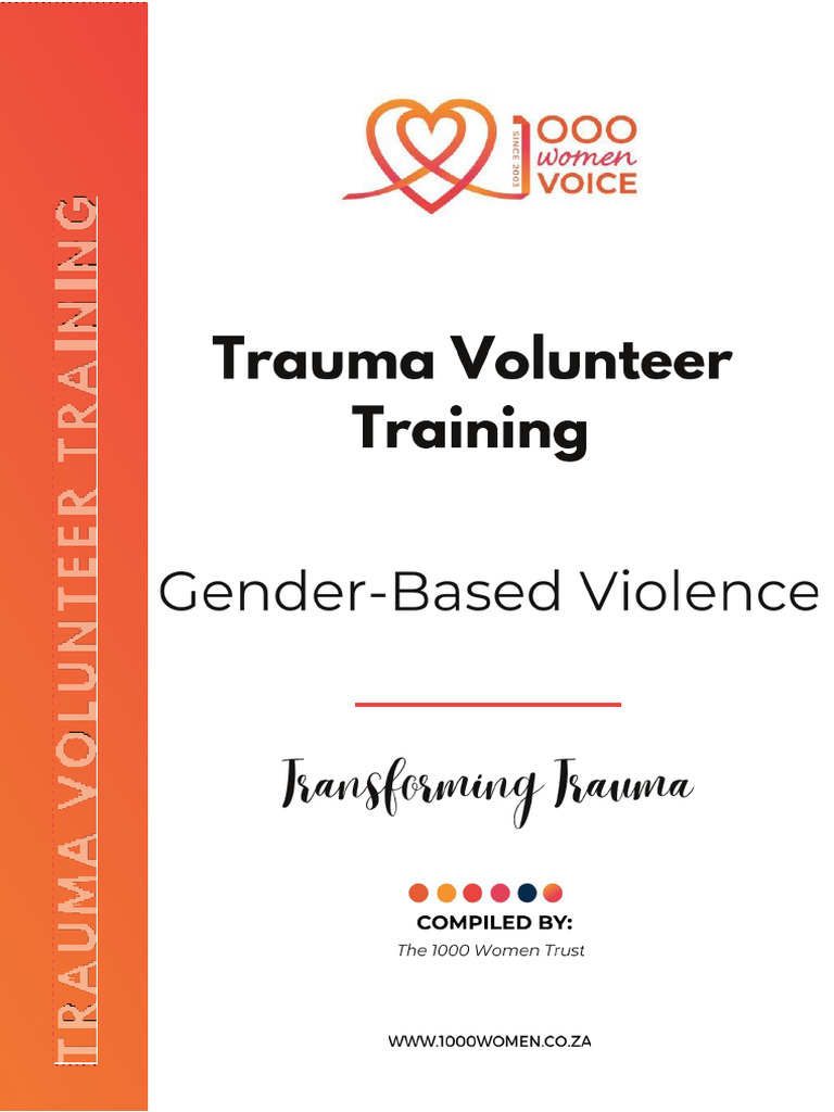 Trauma Training Manual 2024 | PDF | Psychological Trauma | Rape