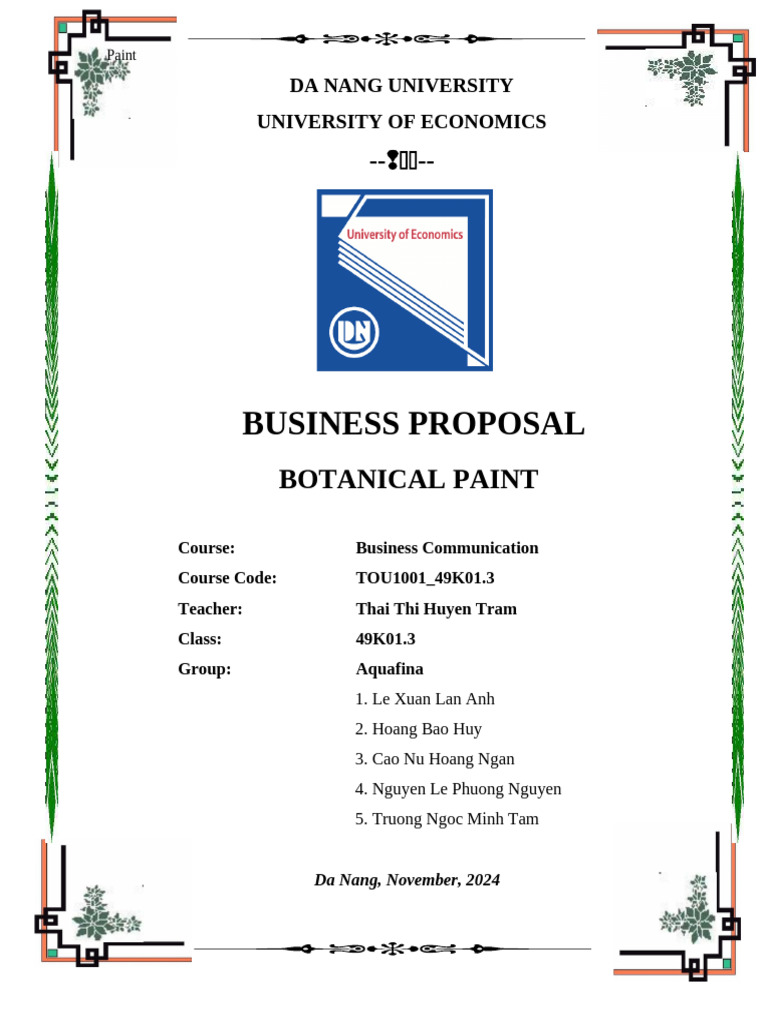 49K01.3 Group Aquafina Botanical Paint | PDF | Marketing | Paint