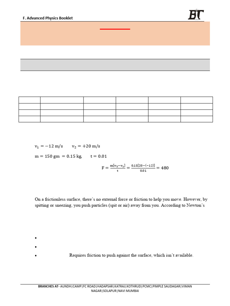 F. Advanced Physics - Solutions | PDF | Force | Momentum