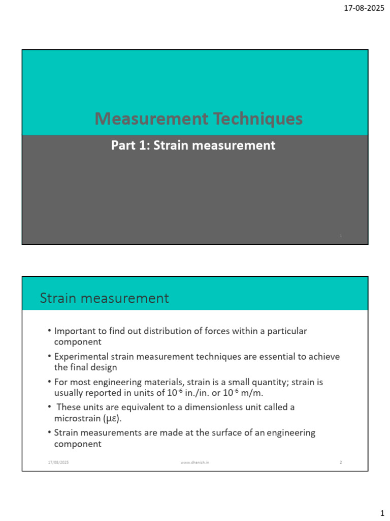 Strain Measurement | PDF | Electrical Conductor | Semiconductors