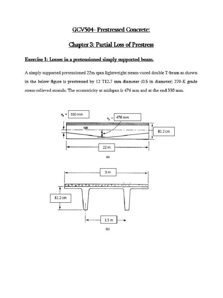 GCV504 - Chapter 3 Exercises | PDF