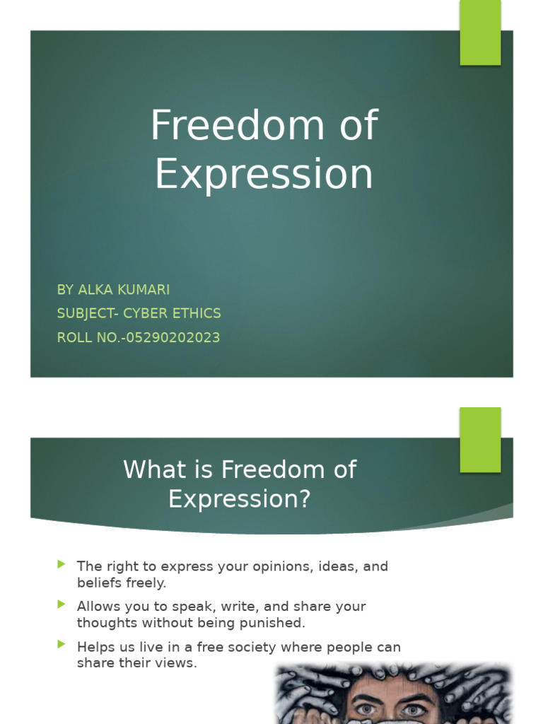 Freedom of Expression Simple Presentation | PDF