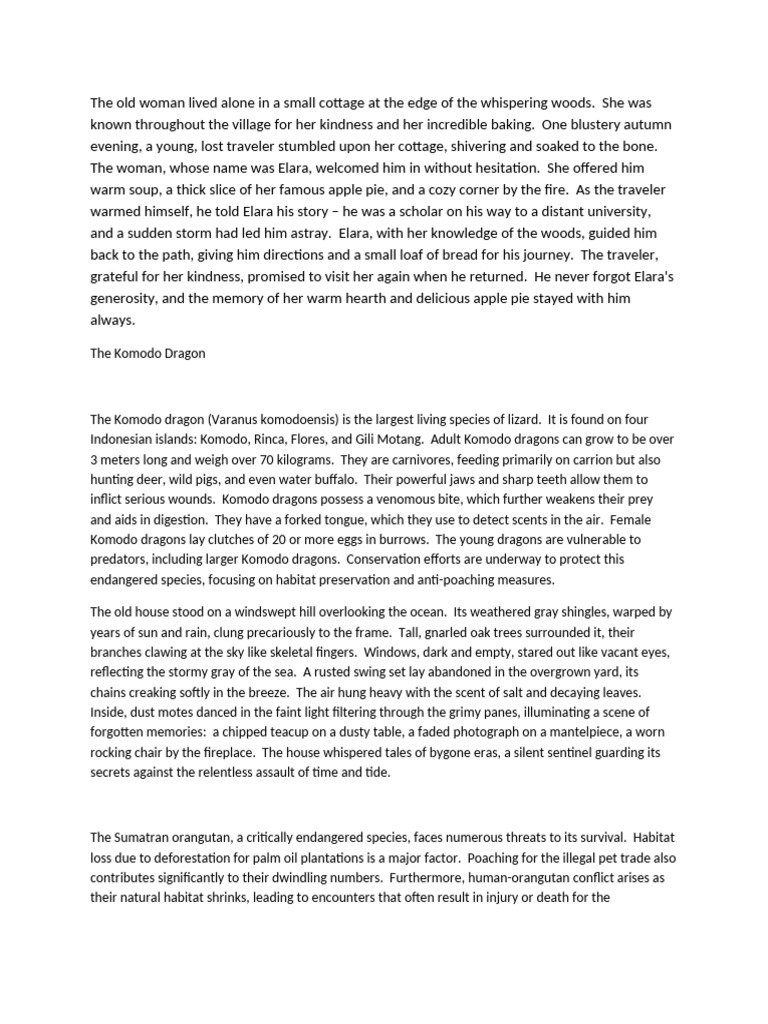 The Old Woman L-WPS Office | PDF | Komodo Dragon | Zoology