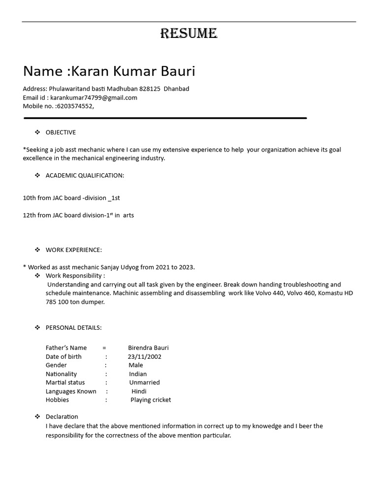 Karan Resume | PDF