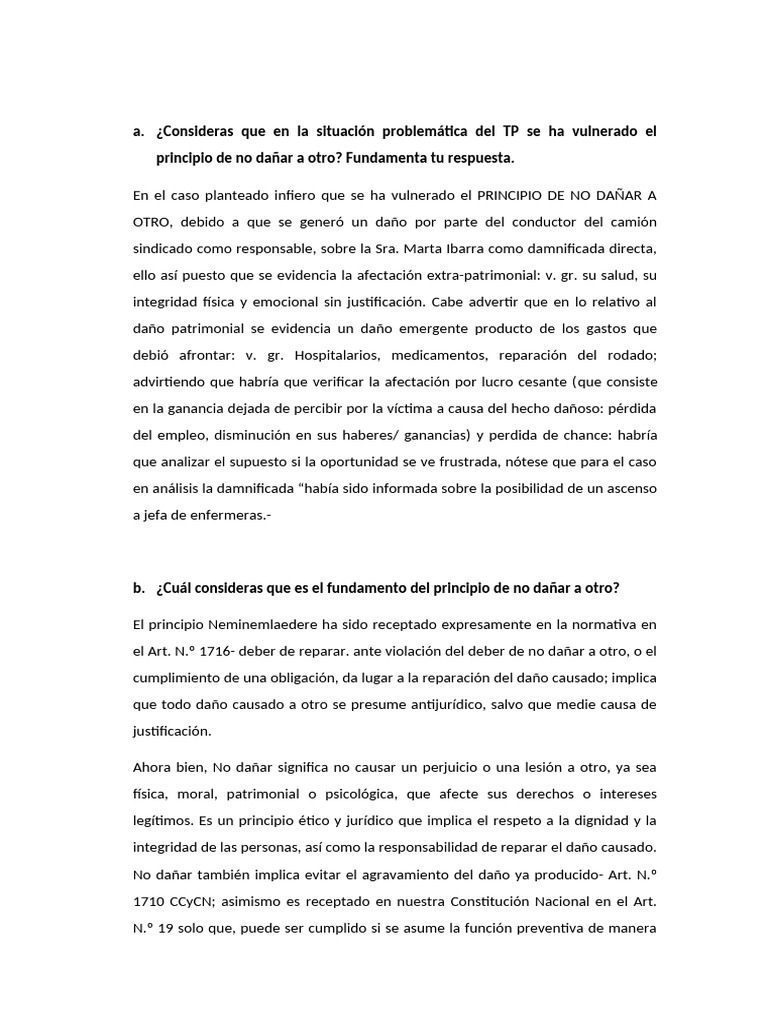 Vulneración del Principio de No Dañar | PDF
