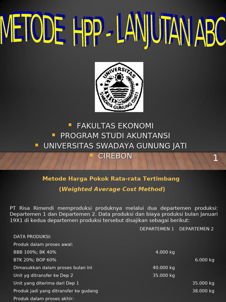 Analisis Biaya Produksi Metode WA ABC | PDF