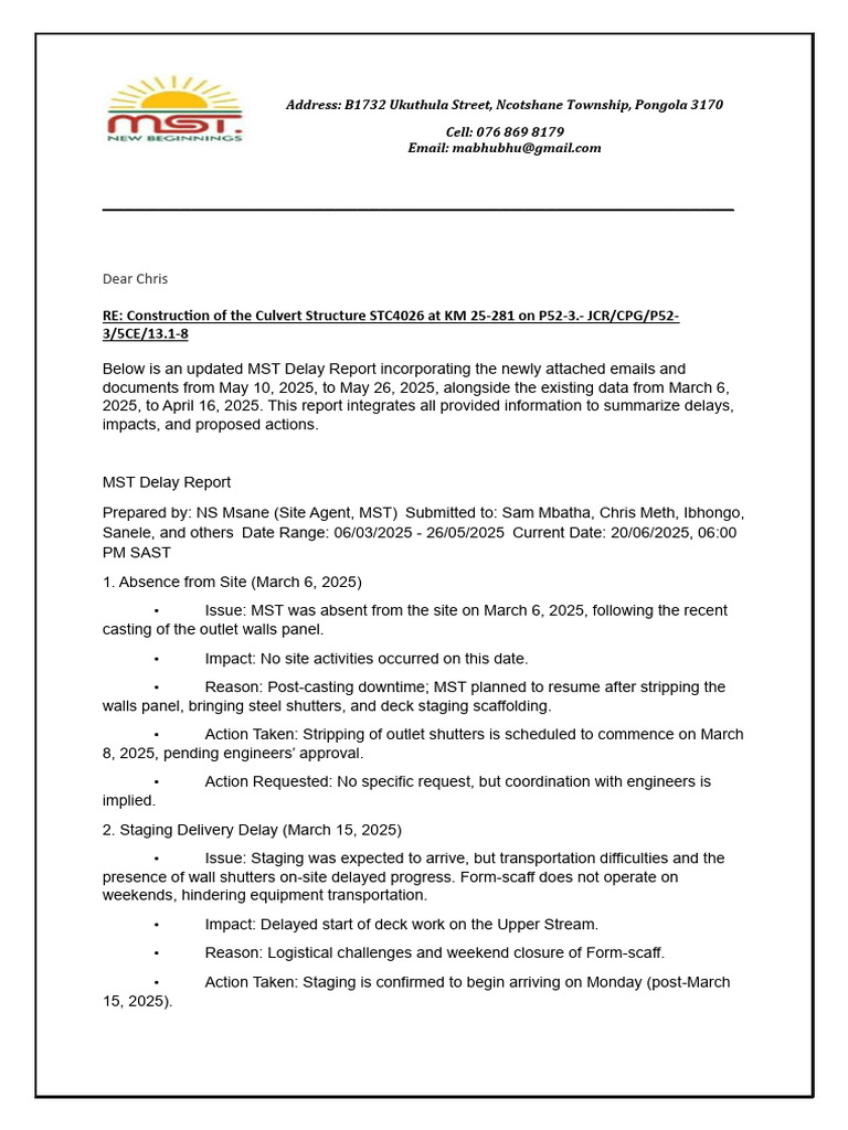 Adverse Conditions Delay 111 | PDF