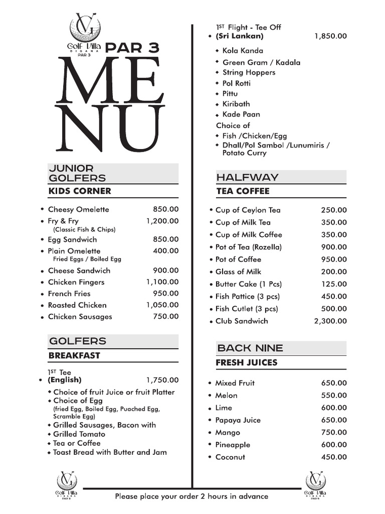 Menu Card | PDF