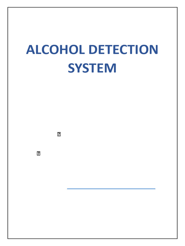 Alcohol Detection System for Vehicles | PDF | Relay | Arduino