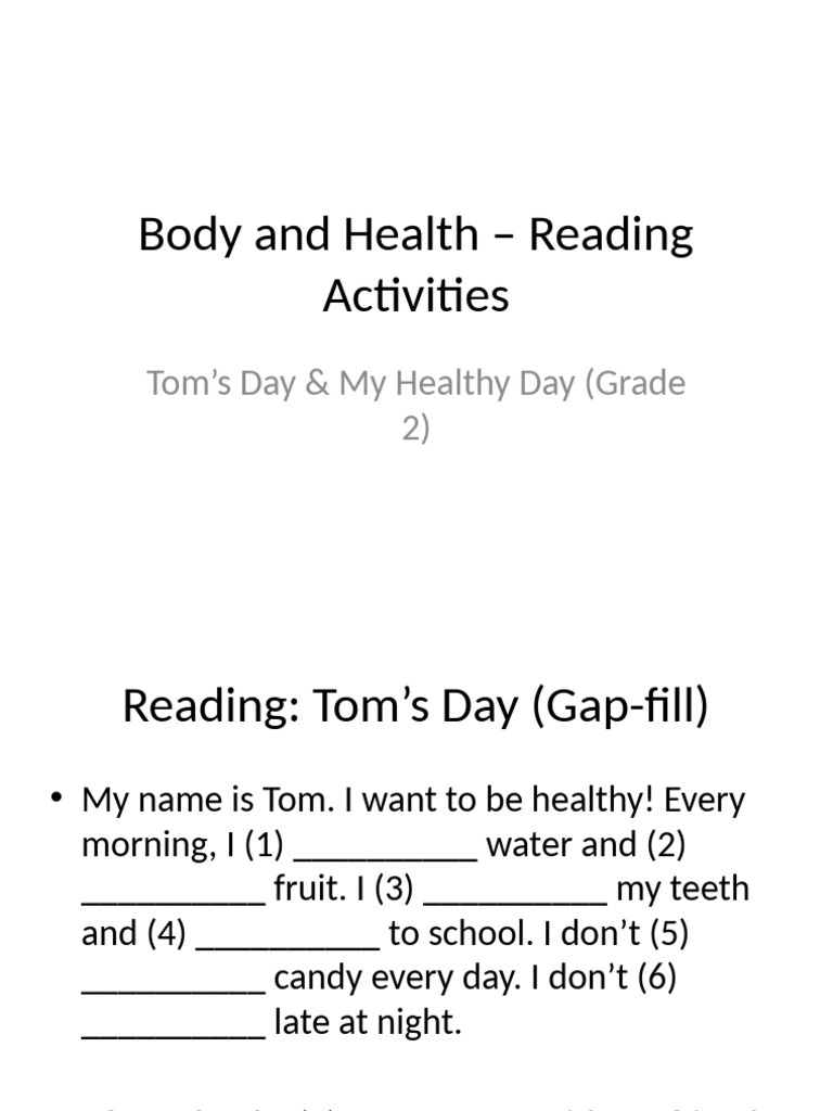Body and Health Reading Grade2 | PDF