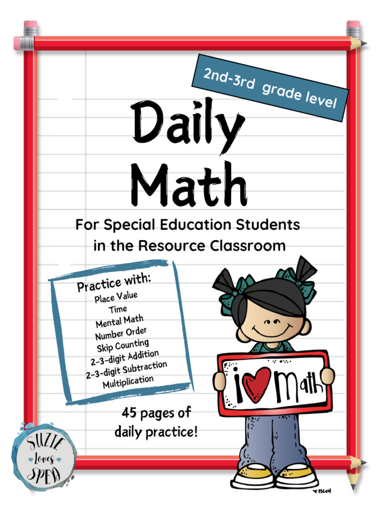 Daily Math: For Special Education Students in The Resource Classroom ...