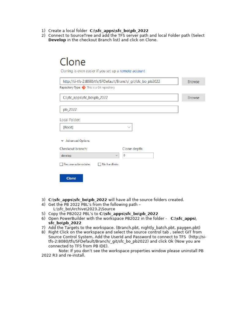 PB2022 Repository Setup | PDF