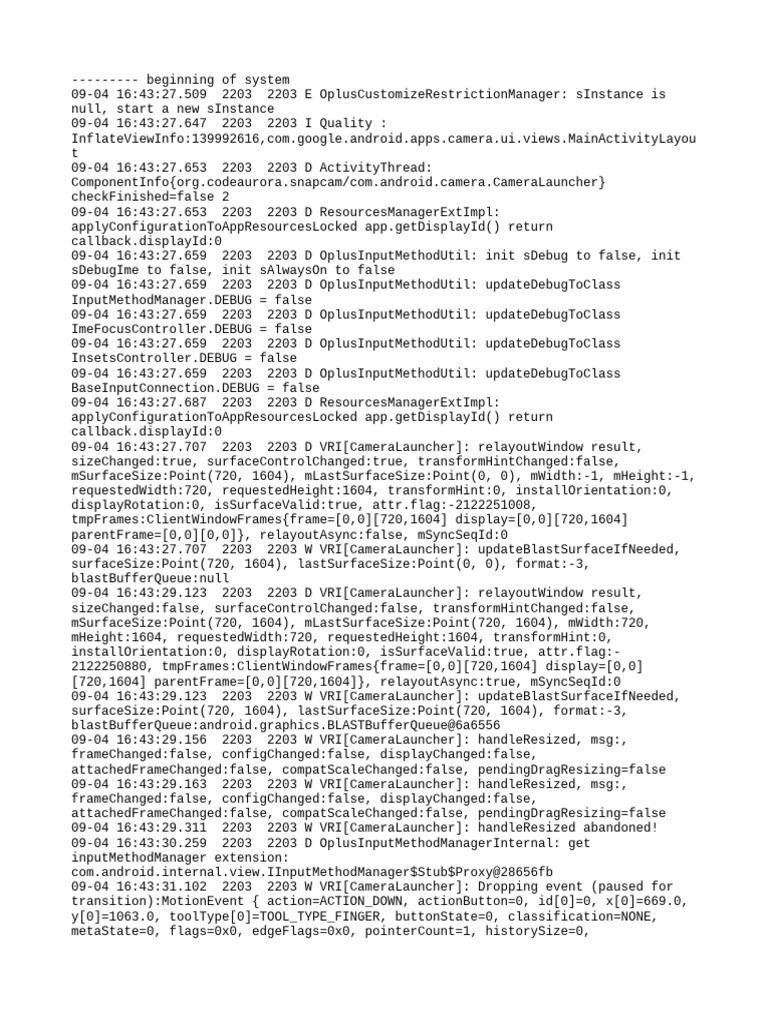 Log Cat 1756984433070 | PDF | Software Engineering | Operating System Families