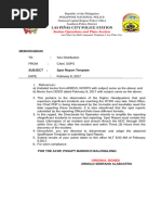 Spot Report Template for PNP | PDF | Law Enforcement | Crime & Violence