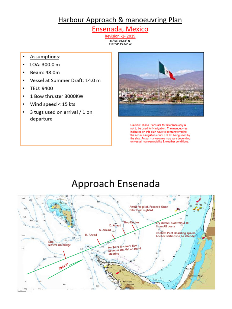 Ensenada Harbour Maneuvering Guide | PDF | Tugboat | Shipping