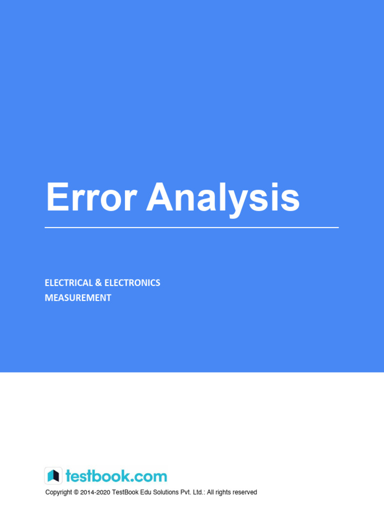Error Analysis - Study Notes | PDF | Accuracy And Precision | Measurement
