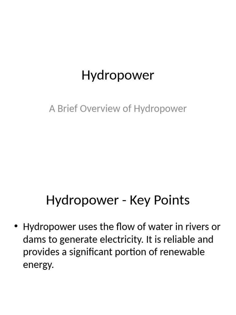 Hydropower | PDF