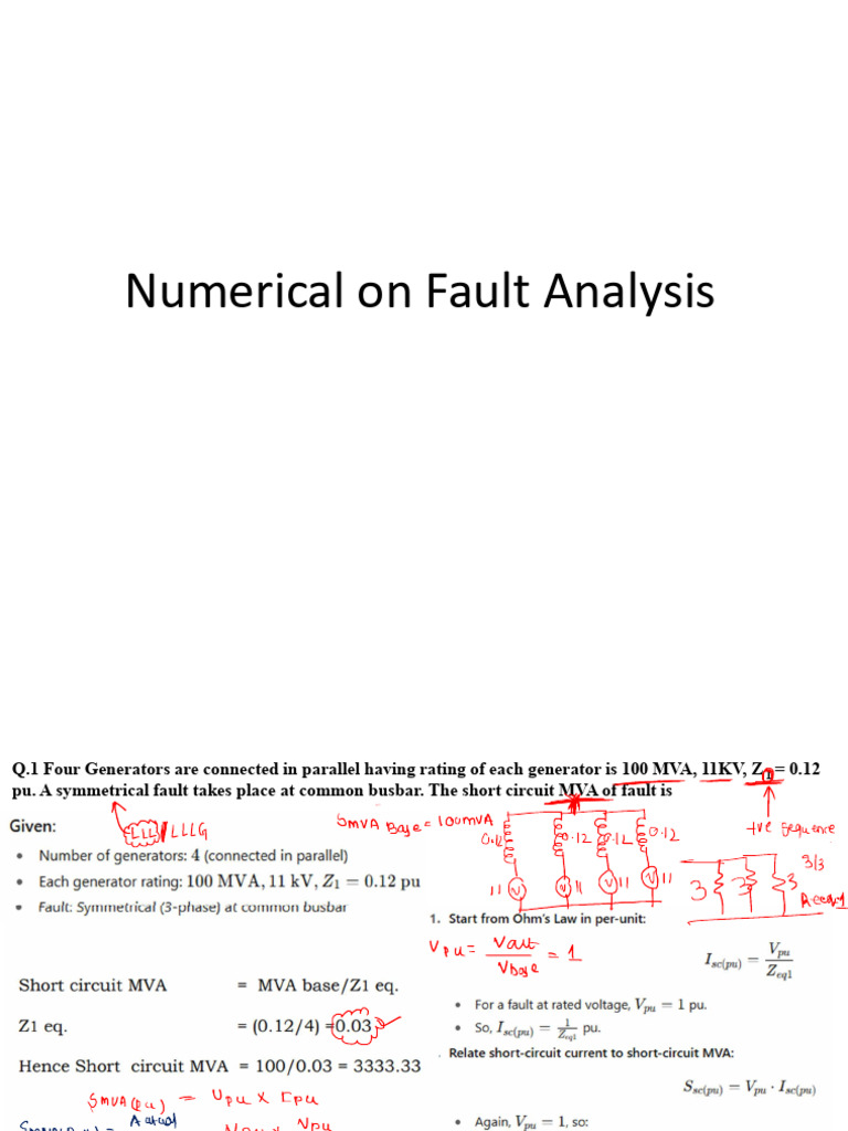 Fault Analysis for Parallel Generators | PDF