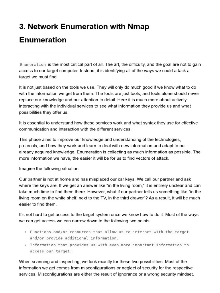 Network Enumeration With Nmap | PDF | Transmission Control Protocol | Port (Computer Networking)