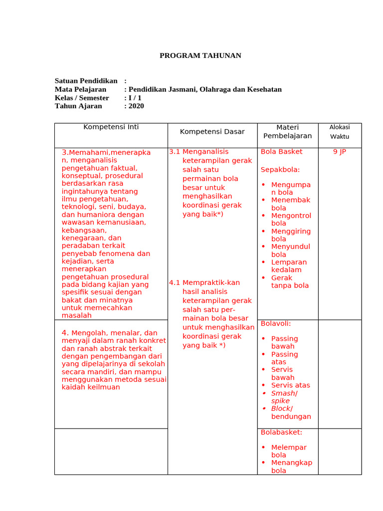 Aditya Dwi Febrian - 3. Program Tahunan Kelas x(1) | PDF