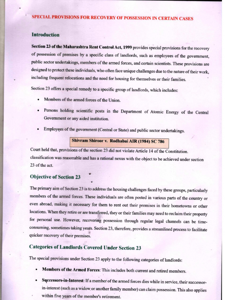 Special Provision | PDF