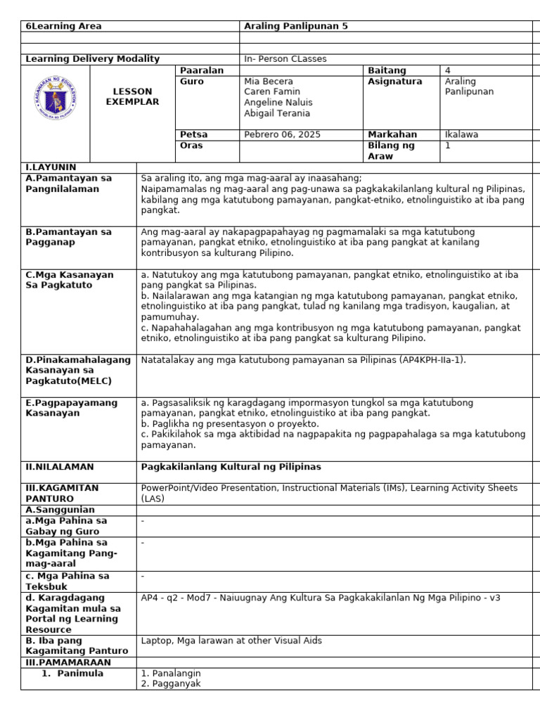 1st CO MELC 12 G5 AP | PDF