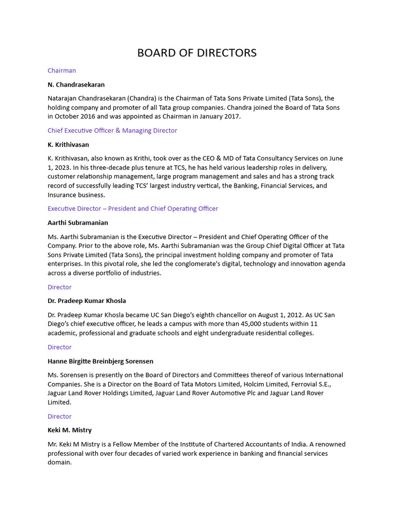 Directors | PDF | Leadership | Business Economics